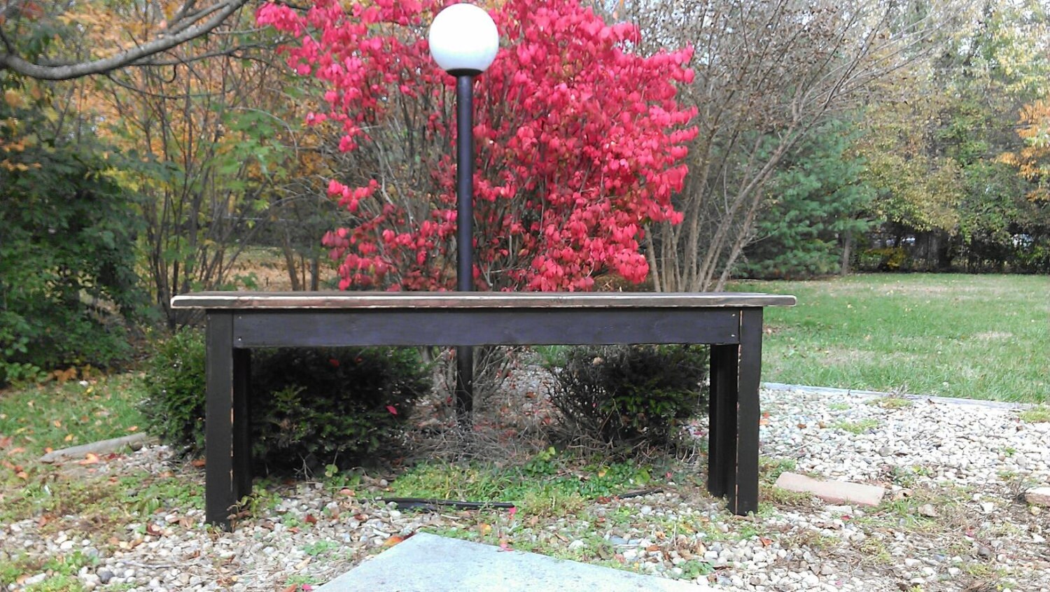 FARMHOUSE BAR TABLE Rustic Lakeside Cabin Long Narrow Console Hall Farm ...