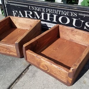 Rustic Reclaimed Wood PAPER TRAY Box Hand Made Home Office Business ...