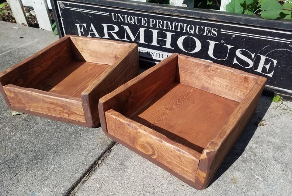 Rustic Reclaimed Wood PAPER TRAY Box Hand Made Home Office | Etsy