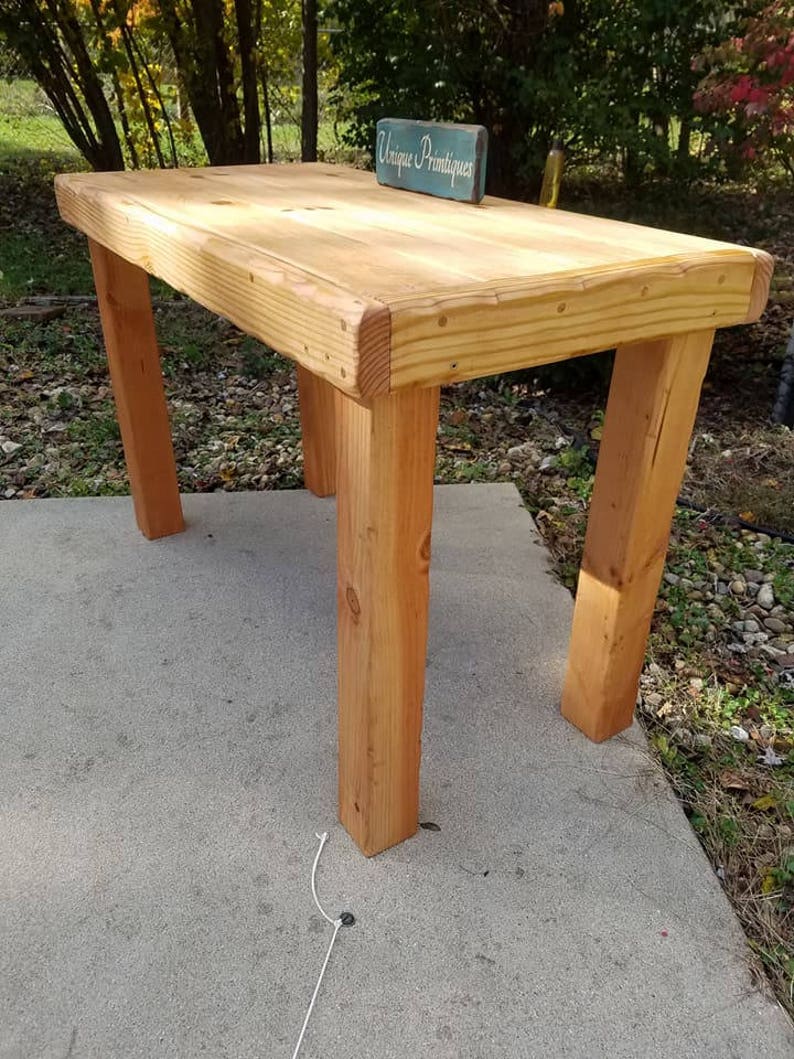 RUSTIC FARMHOUSE DESK Small Kitchen Dining Table Farm House Reclaimed ...