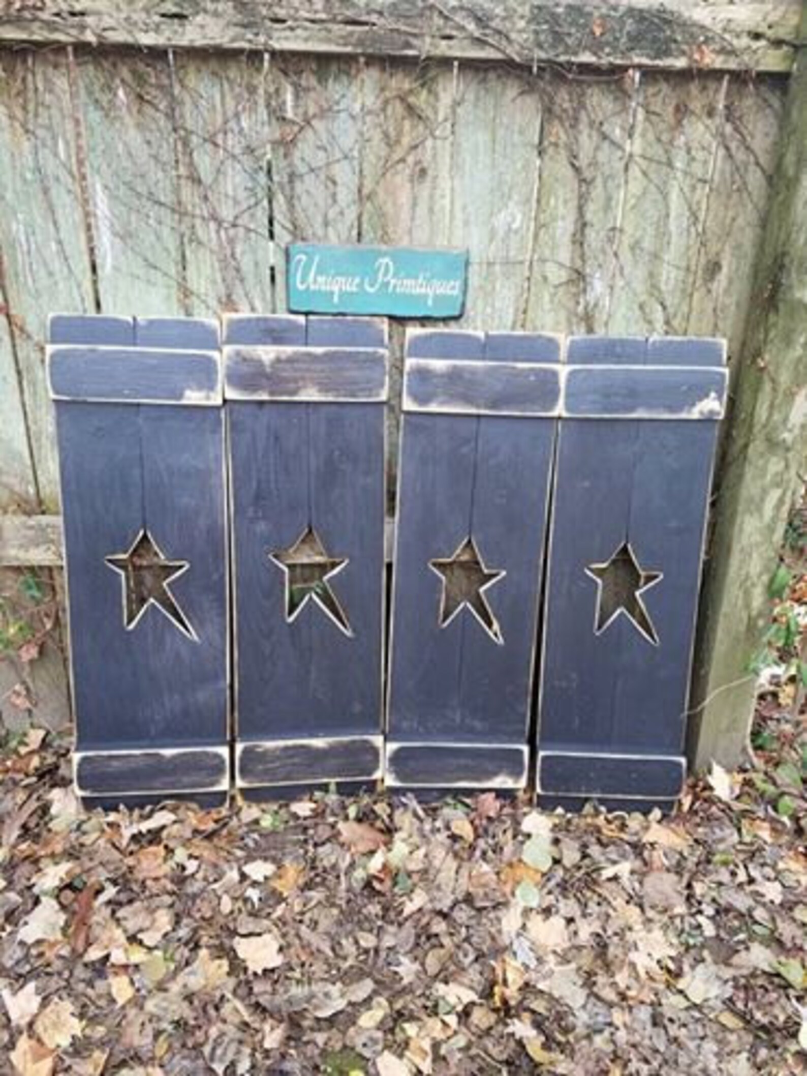 RUSTIC WOOD SHUTTERS Primitive Star Custom Sizes & Colors | Etsy