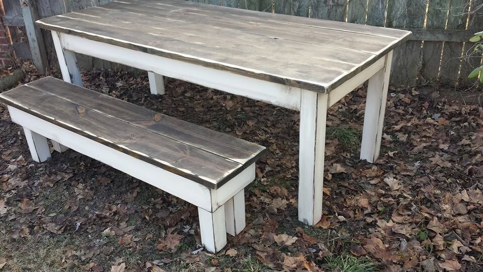 FARMHOUSE COUNTRY TABLE Kitchen Dining Farm House W/matching - Etsy