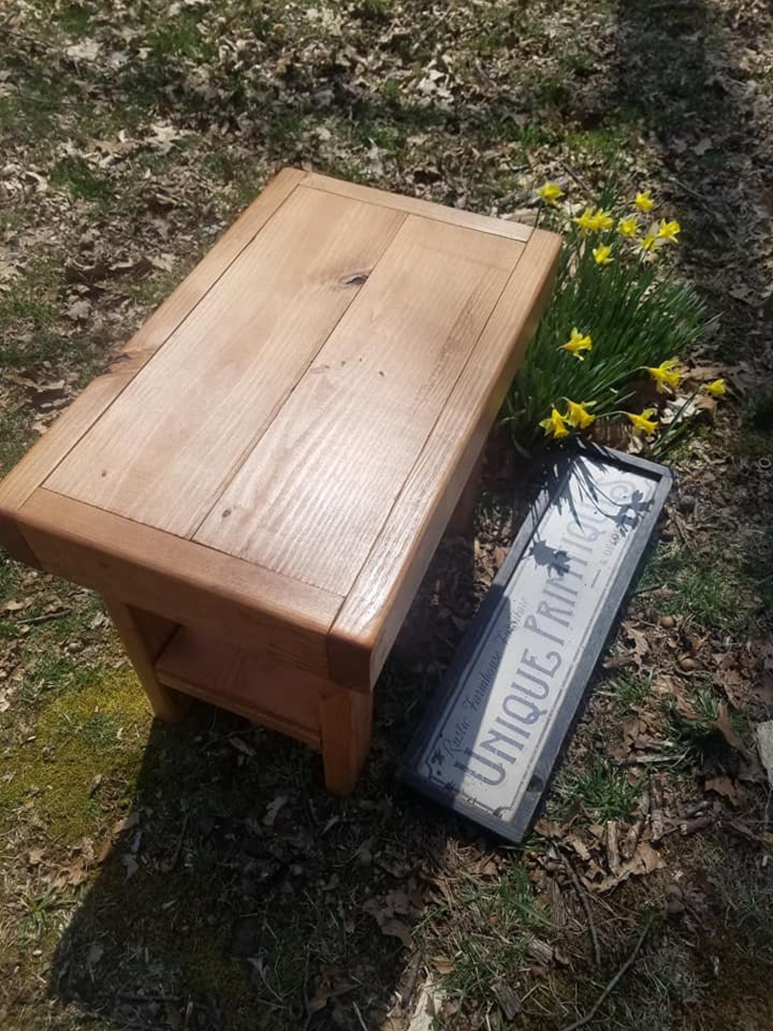RUSTIC END TABLE Reclaimed Wood Side Fish Tank Amp Plant Night | Etsy