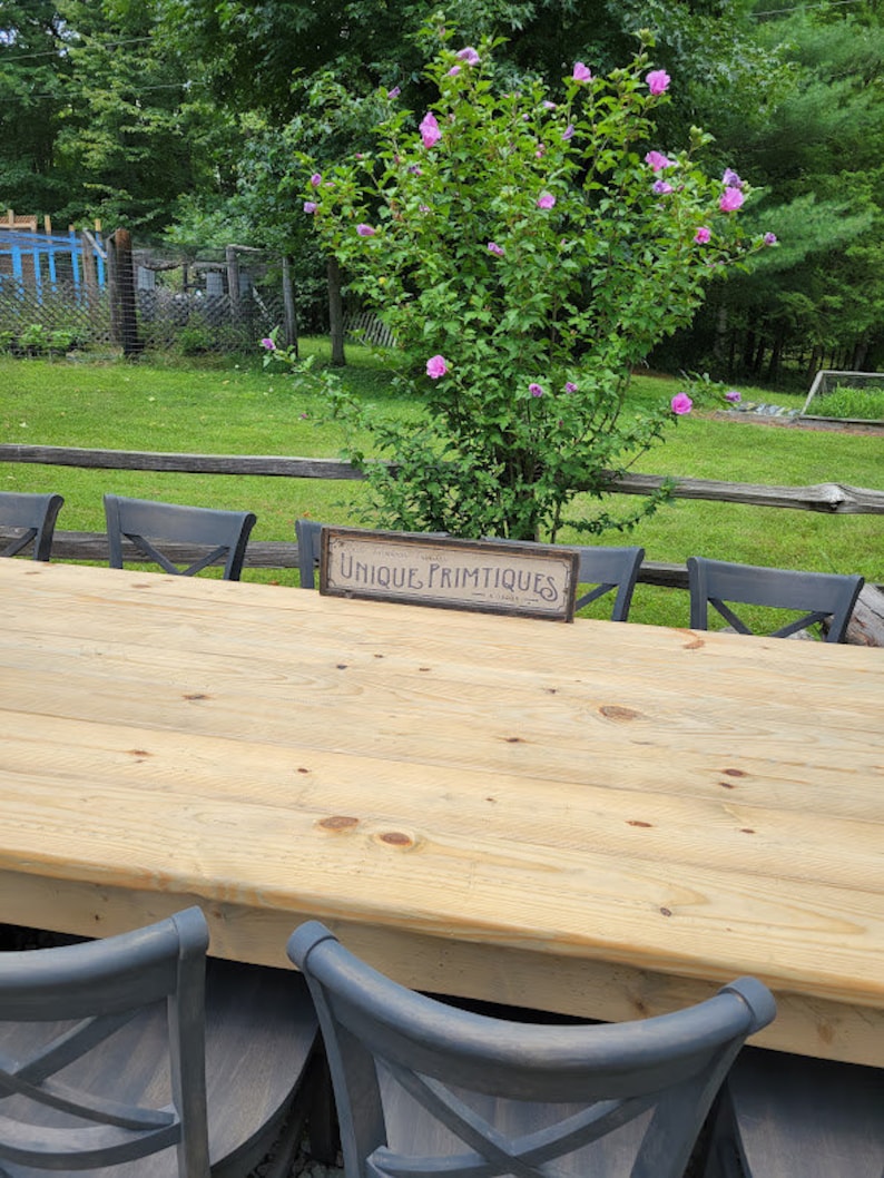 Rustic FARM TABLE 10 Ft 12 14 Foot Set W/you Pick Chairs Farmhouse ...