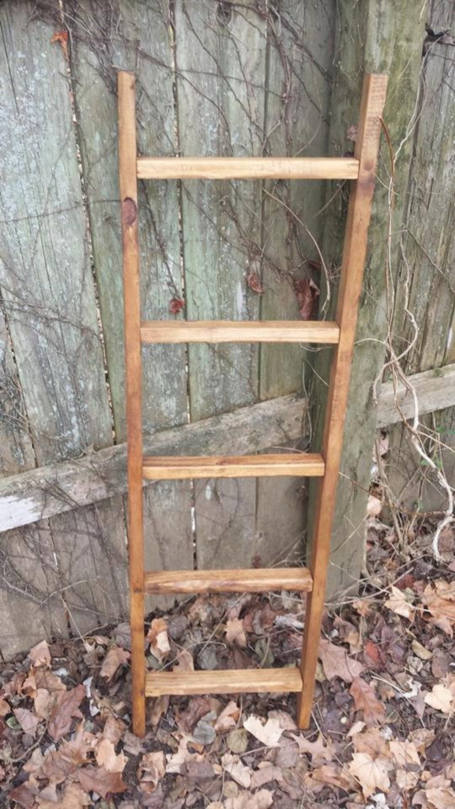 RUSTIC WOOD LADDER Primitive 14x60 Farmhouse Quilt Blanket | Etsy