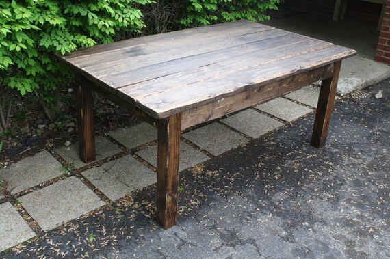 Rustic Cabin Table Kitchen Dining Farmhouse 44x70x31h FARM | Etsy