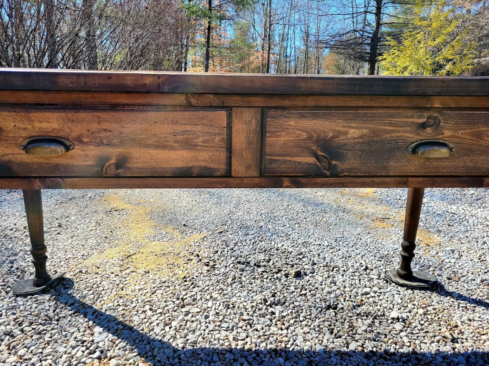 RUSTIC FARMHOUSE TABLE Farm House Island Office Desk Country - Etsy