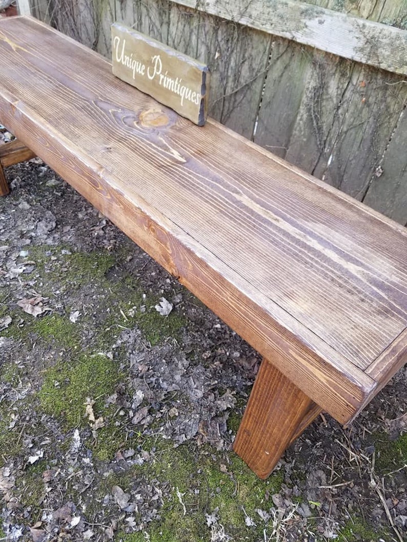 RUSTIC WOOD BENCH Special Walnut Custom Sizes & Colors Home - Etsy