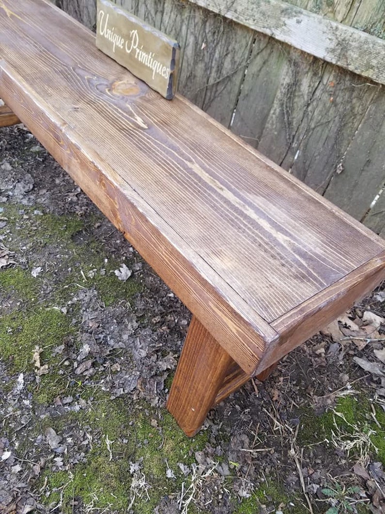 RUSTIC WOOD BENCH Special Walnut Custom Sizes & Colors Home - Etsy
