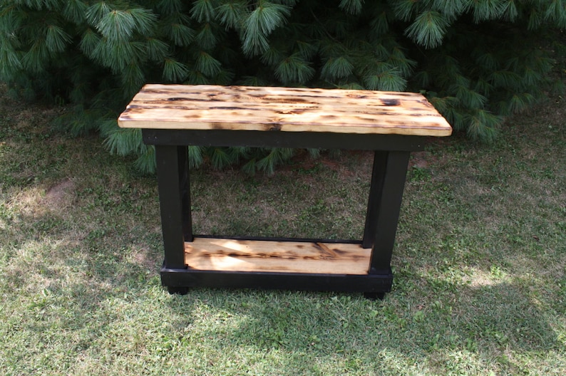Reclaimed FIRE DAMAGED Wood by Unique Primtiques Golden Oak Stain Black ...