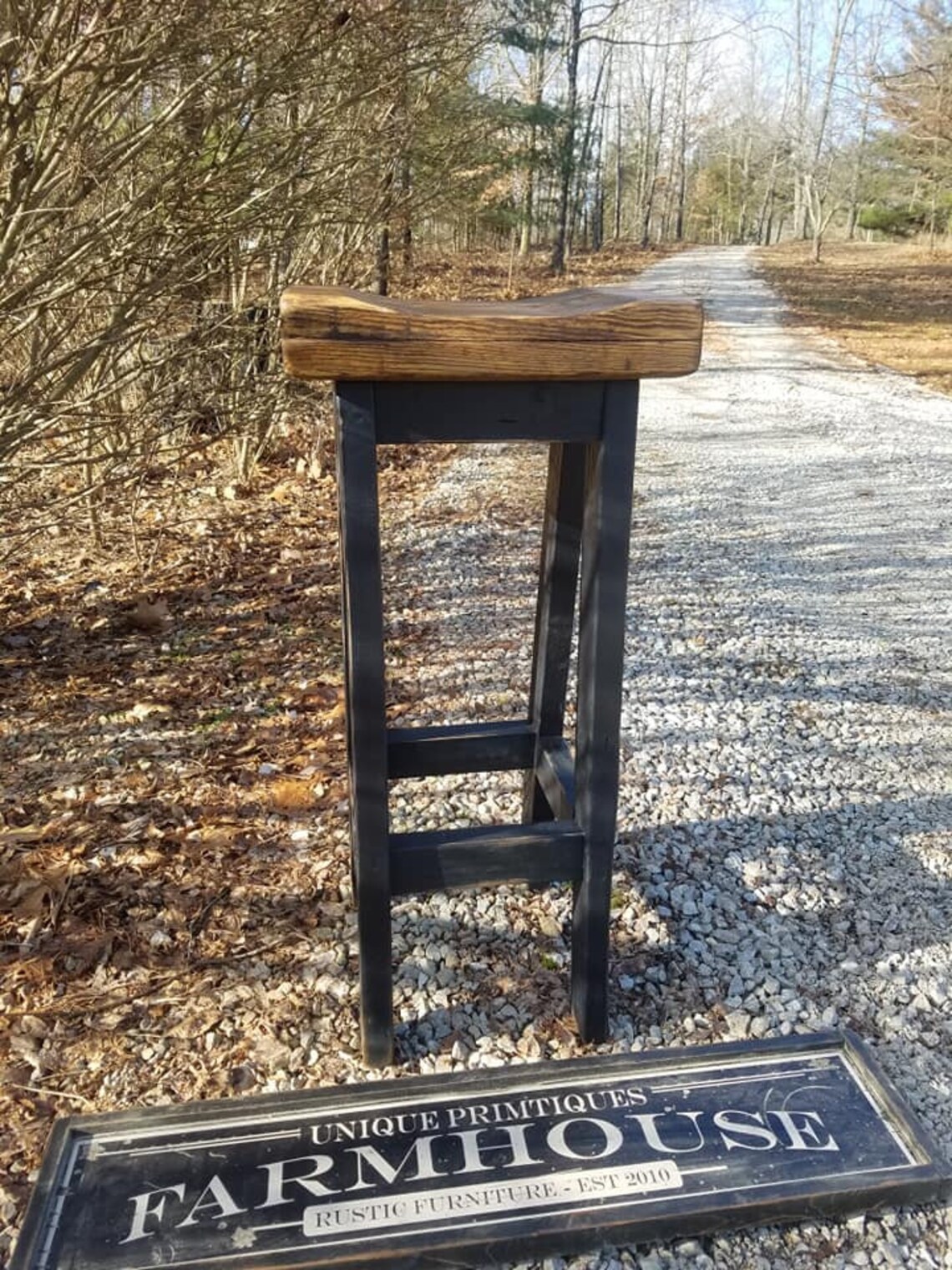 RUSTIC FARMHOUSE BAR Stool Farm House Country Kitchen White | Etsy