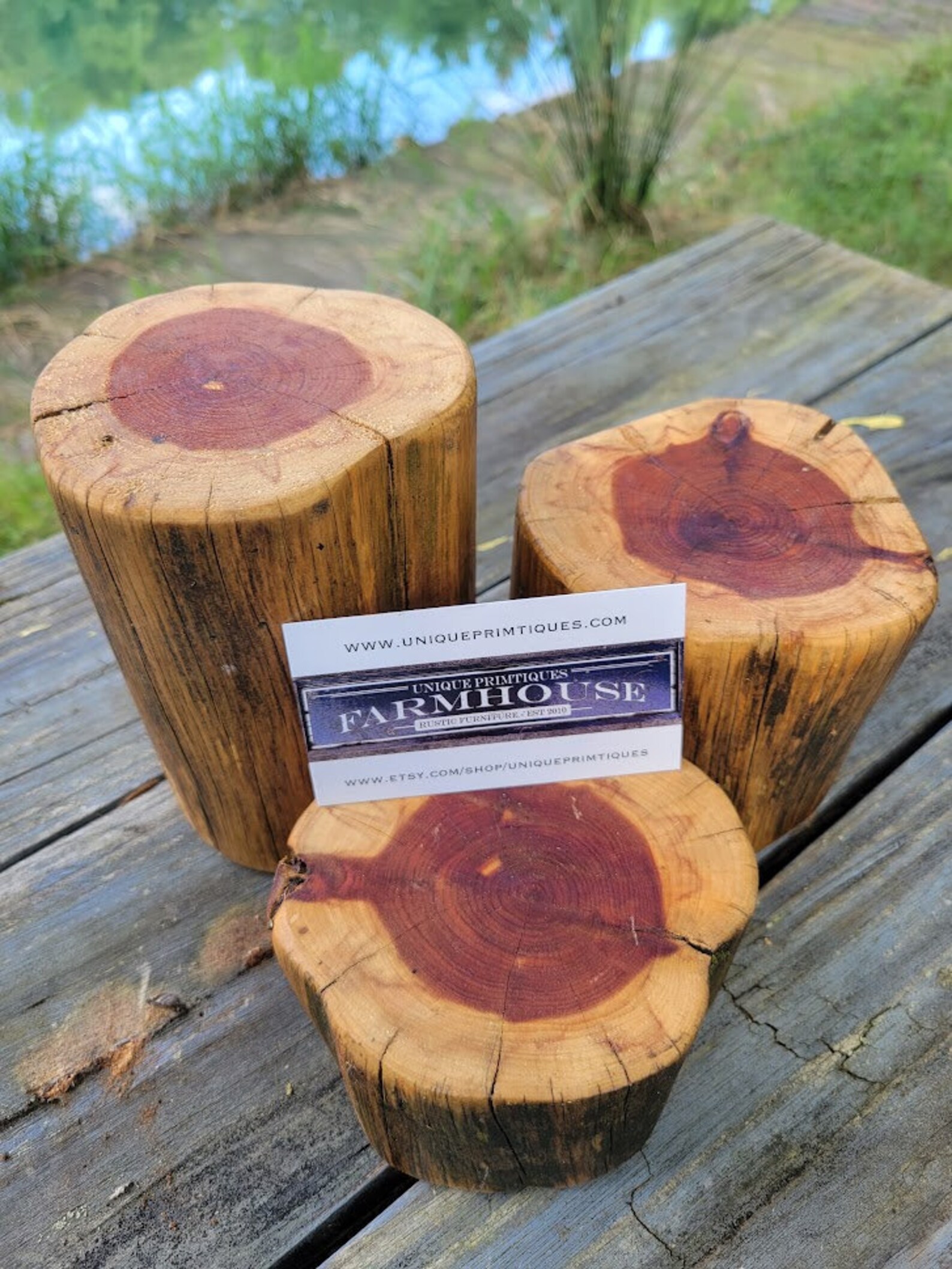 RED CEDAR RISERS Displays Set of Three Uses Jewelry Cupcakes - Etsy