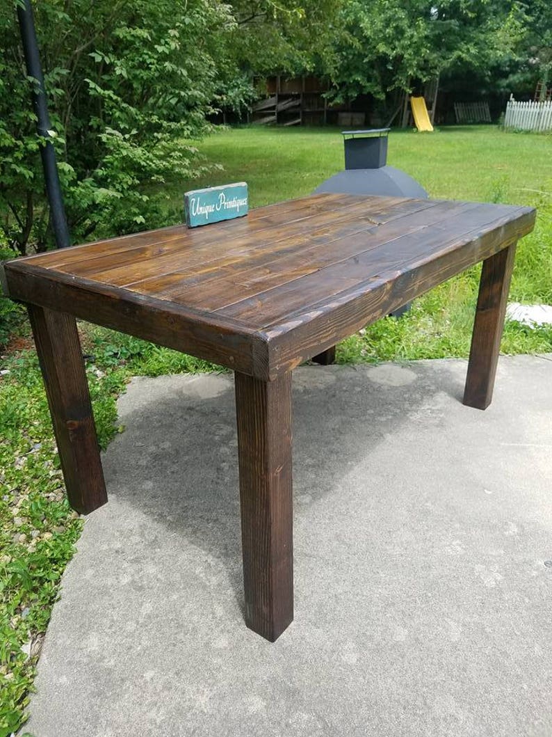 Rustic Reclaimed Wood Table Unique Primtiques Dark Walnut - Etsy