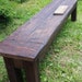 RUSTIC FARMHOUSE BENCH Cross-plank Farm House 14x77x19 Dark Walnut ...