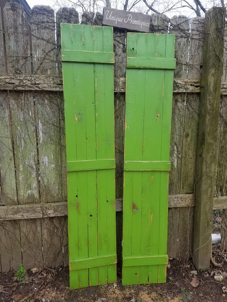Rustic Coastal WOOD SHUTTERS 5-SLAT Country Barn Display - Etsy