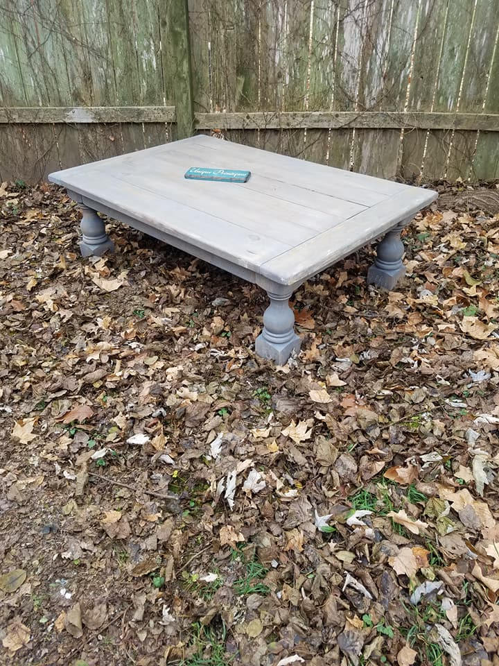 COFFEE TABLE W Turned Legs Solid Rustic Reclaimed Salvaged | Etsy