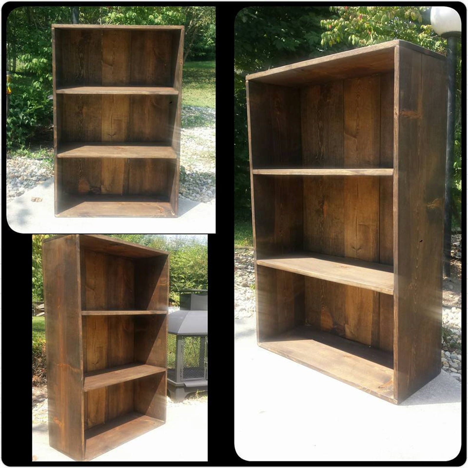 RUSTIC FARMHOUSE BOOKCASE Farm House Country Cabin Shelving - Etsy