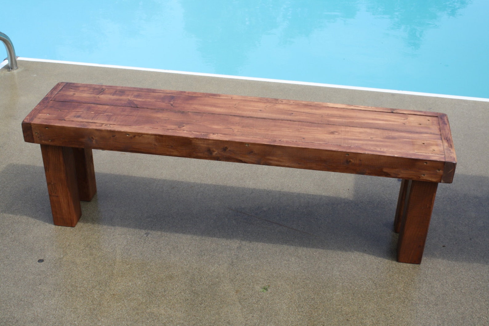 RUSTIC WOOD BENCH Indoor Outdoor Benches X2 American Walnut - Etsy