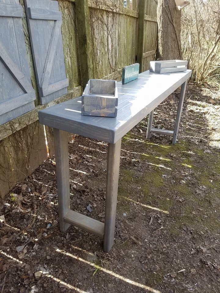 RUSTIC BAR TABLE Sofa Console Entryway Entry Large Reclaimed | Etsy