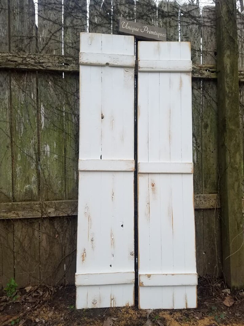 Rustic Coastal WOOD SHUTTERS 5-SLAT Country Barn Display - Etsy