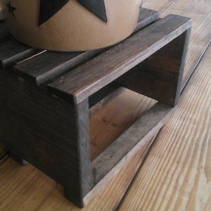 10" X 10" X 6" H Primitive Pallet Table Riser Large Coaster Centerpiece ...