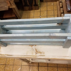 Rustic Wood CRATE Bleached Blue Hand Made Bathroom Kitchen Living Room ...