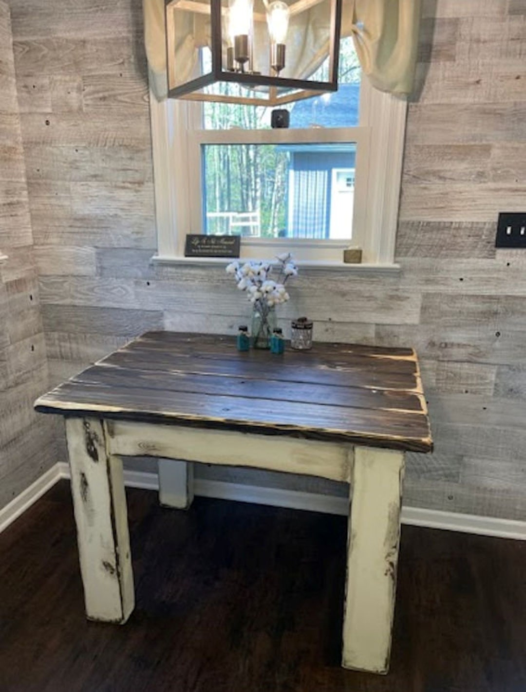 Rustic FARM TABLE Reclaimed Wood Farm House Primitive Country Cabin ...