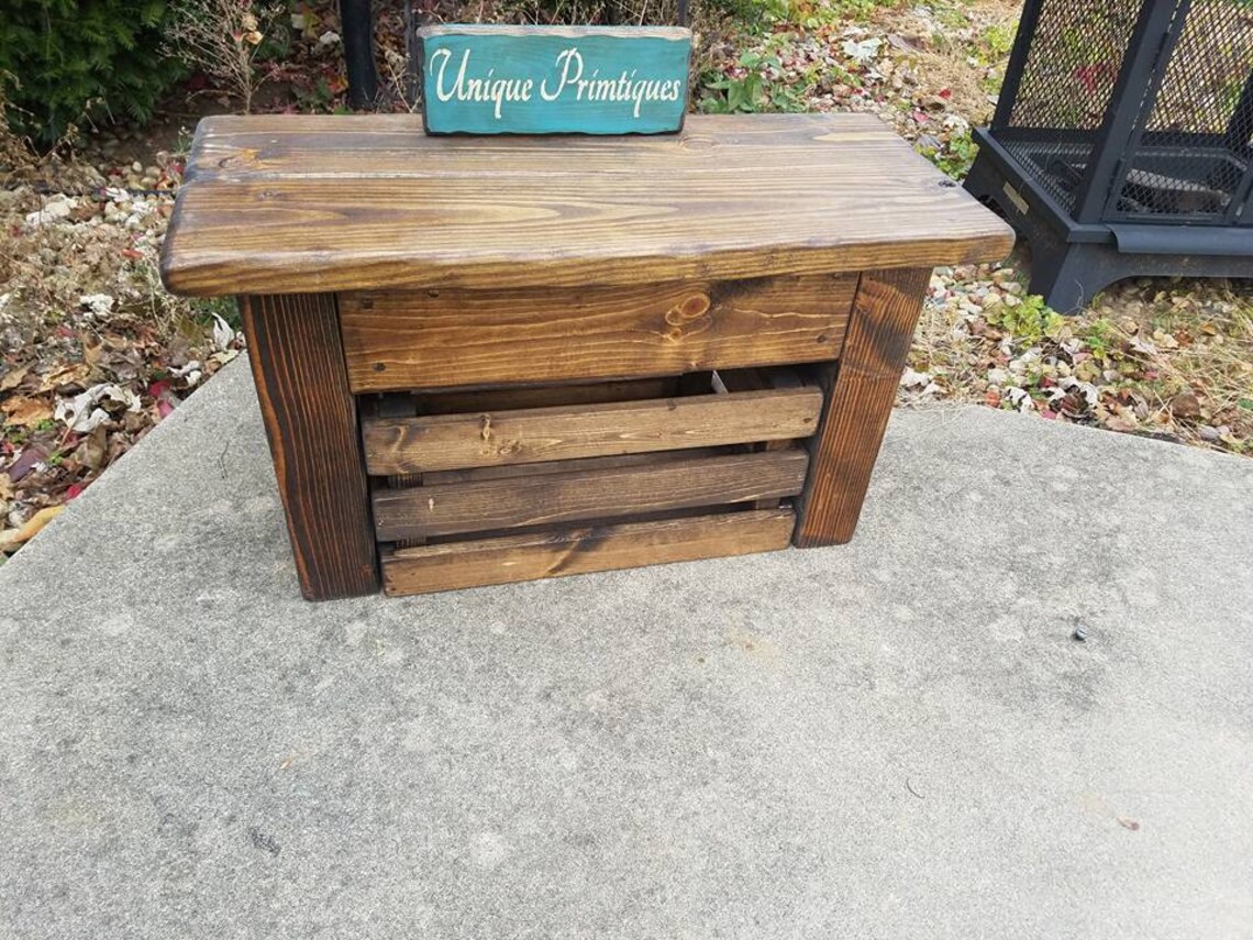 RUSTIC FARMHOUSE BENCH Farm House Reclaimed Wood Dark Walnut - Etsy