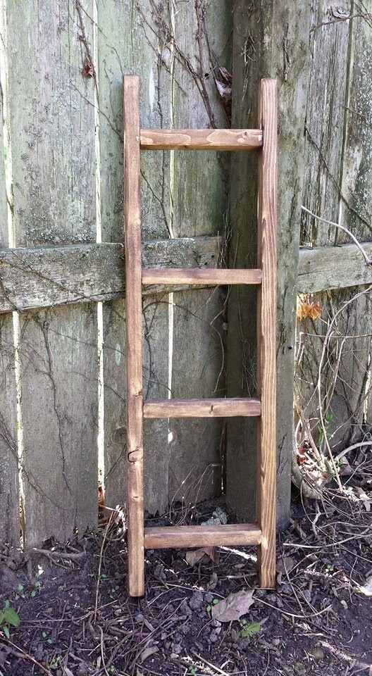 RUSTIC WOOD LADDER Primitive Reclaimed Home Decor Jewelry | Etsy