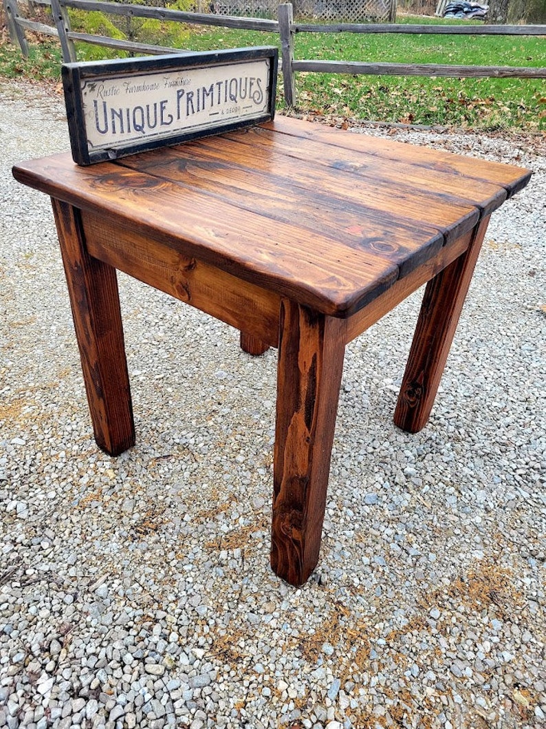 RUSTIC FARMHOUSE TABLE Rustic Farm House Wood Kitchen Table - Etsy