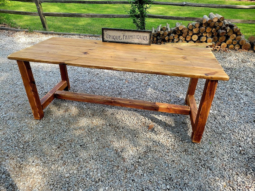 Rustic Wine Cellar FARM TABLE Reclaimed Wood Farmhouse Country Cabin ...