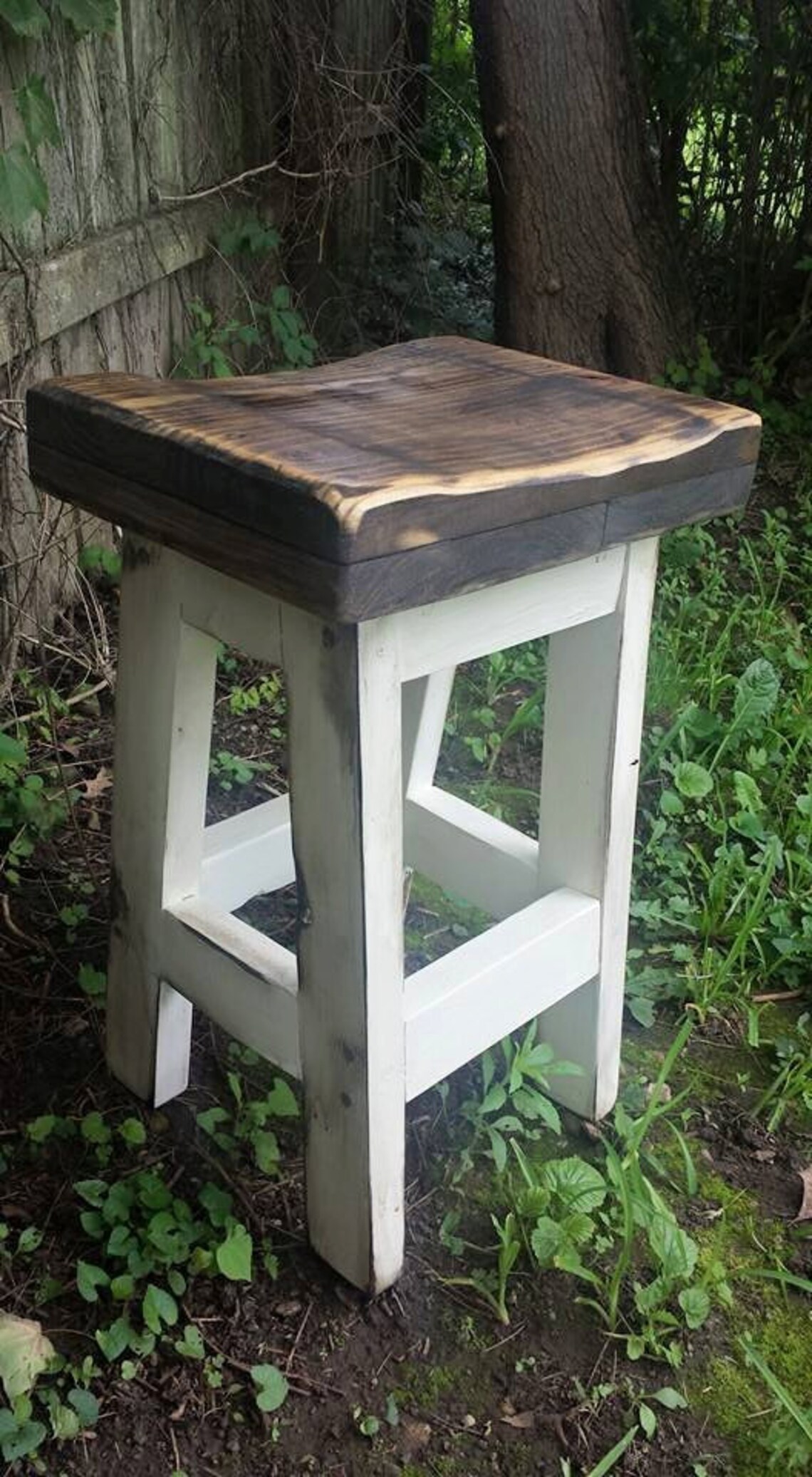 RUSTIC FARMHOUSE BAR Stool Farm House Country Kitchen White | Etsy