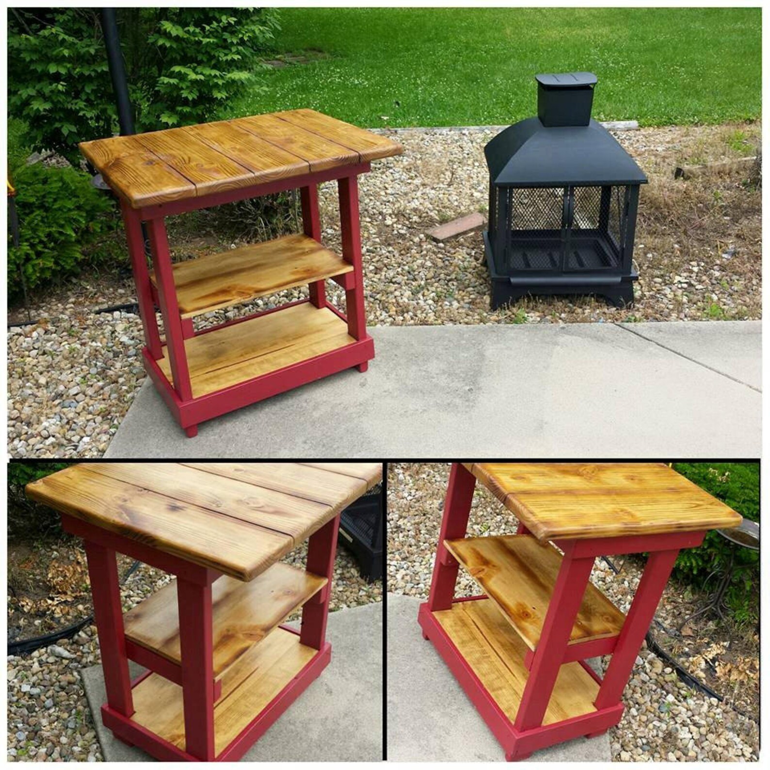 Rustic KITCHEN ISLAND Bar Multi Functional Table Burnt Golden - Etsy