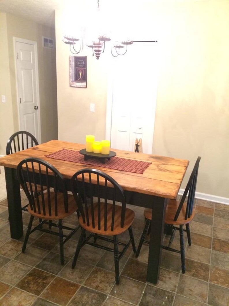 Rustic TABLE Cabin Farmhouse Kitchen FARM HOUSE Dining - Etsy