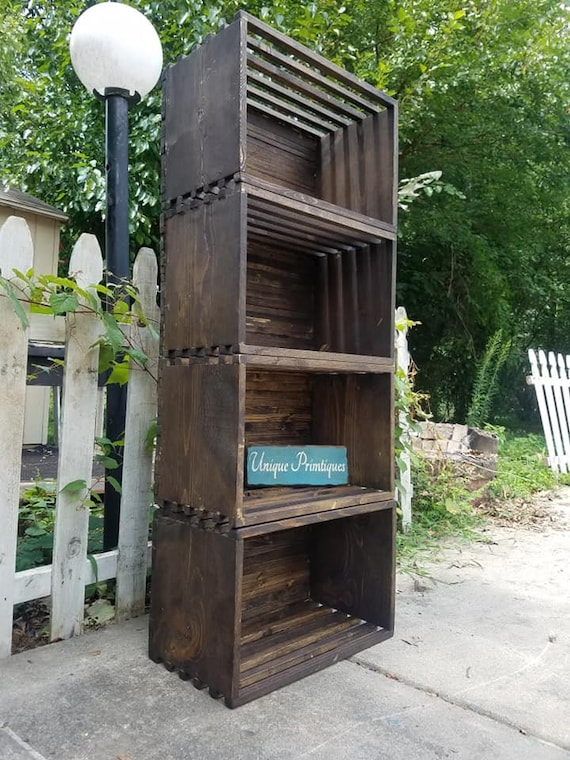 Rustic FARMHOUSE Wood CRATES x4 Reclaimed Wood Bathroom | Etsy