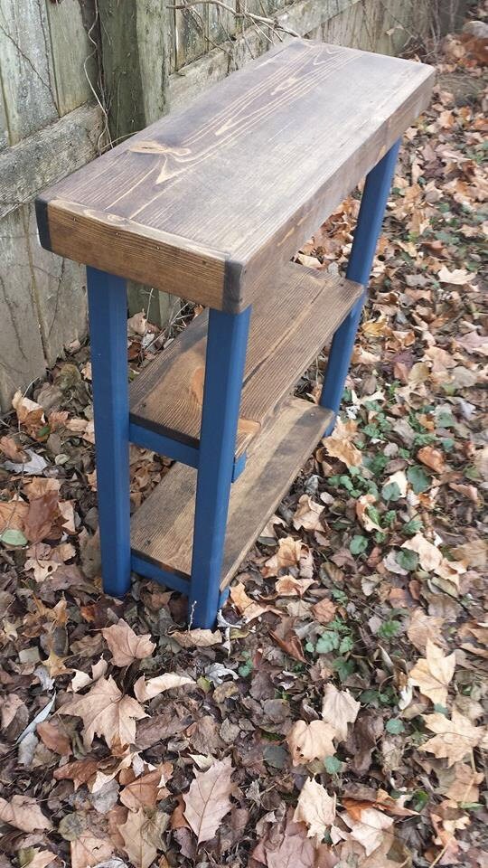 SOFA Hall Console Table Book Shelf Bookshelf Indigo Navy Blue | Etsy