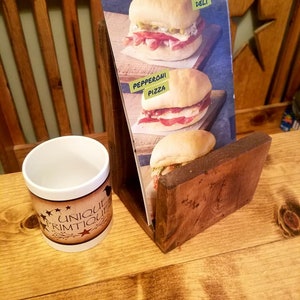 Rustic Brochure Display Holder Business Restaurant Show Event ...