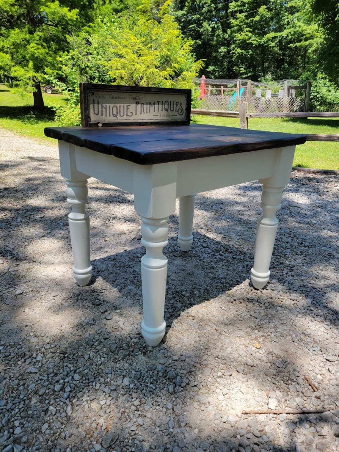 RUSTIC FARMHOUSE TABLE Turned Leg Reclaimed Wood Farm House - Etsy