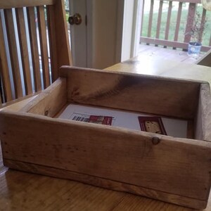 Rustic Reclaimed Wood PAPER TRAY Box Hand Made Home Office Business ...