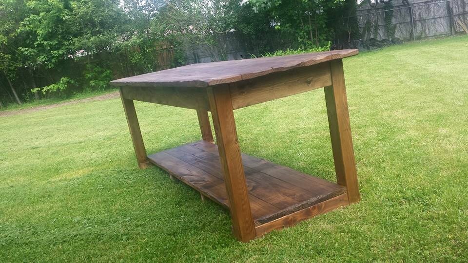 RUSTIC FARMHOUSE TABLE Farm House Kitchen Dining Country | Etsy