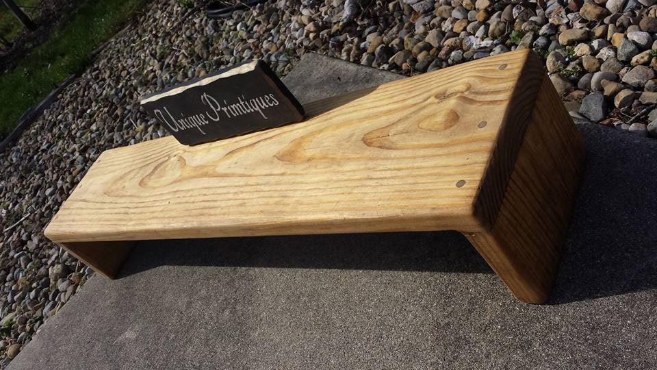 Rustic Table Riser Bench Centerpiece TV Entertainment Center | Etsy