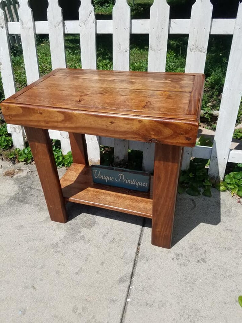 Rustic Side End TABLE Fish Tank Music Amp Plant Night TV Stand - Etsy