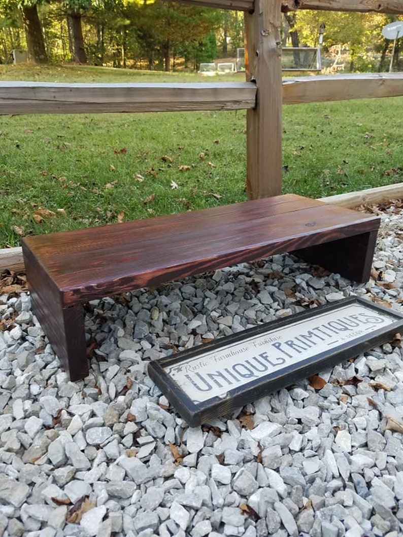 Rustic TABLE RISER Bench Large Centerpiece TV Entertainment | Etsy