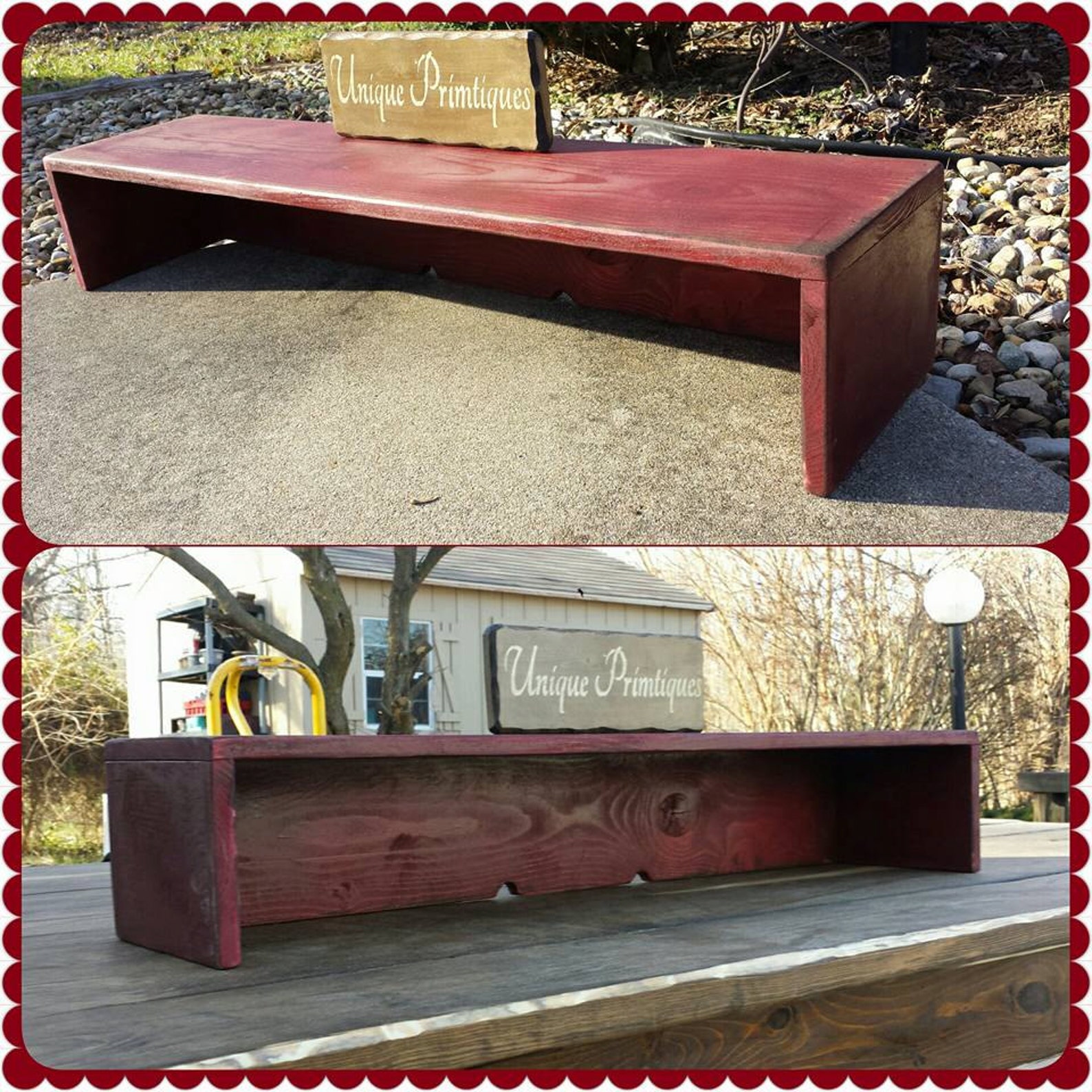 Table TV Computer Riser Bench Centerpiece Entertainment Center | Etsy