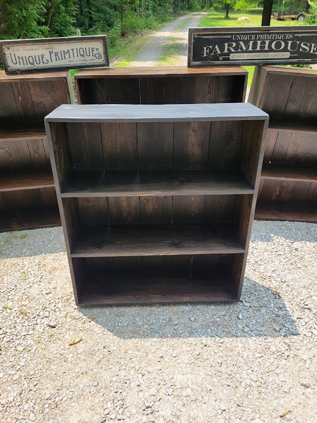 RUSTIC FARMHOUSE BOOKCASE Farm House Country Cabin Shelving - Etsy