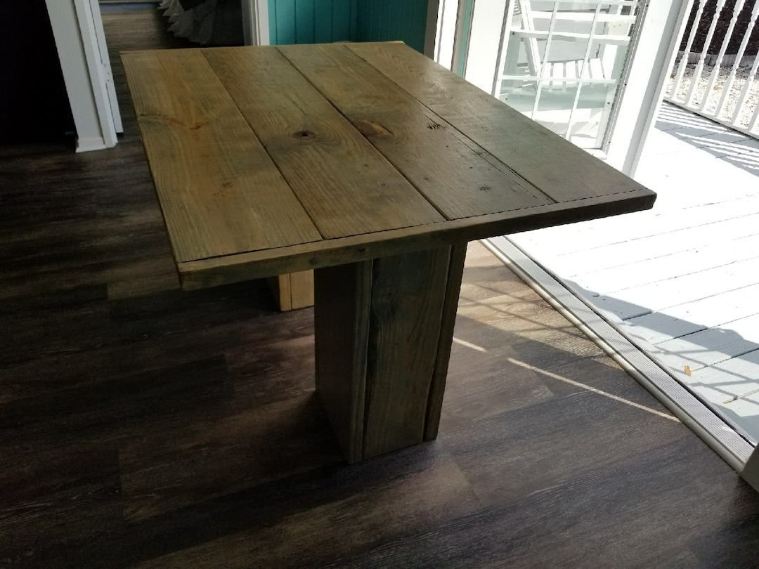 Rustic Reclaimed Wood Table Desk Dining Minimalistic Modern ...
