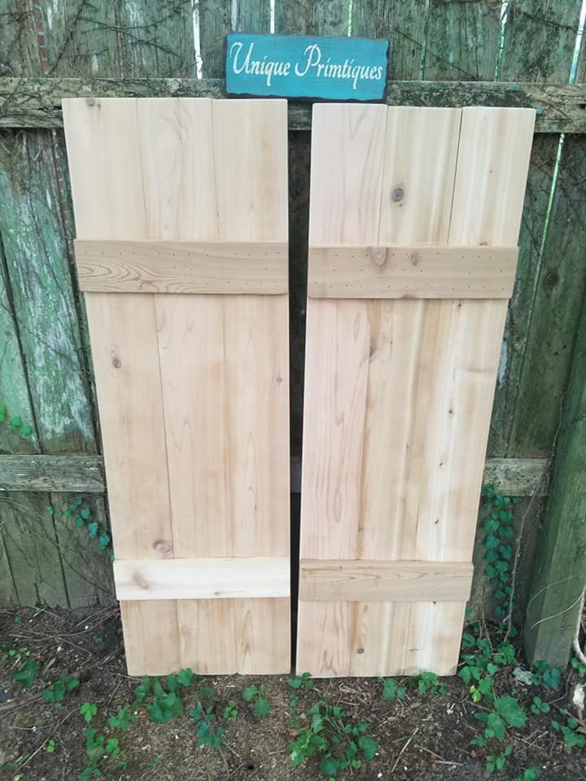 RED CEDAR SHUTTERS Farmhouse Style Rustic Farm House Wood Mini - Etsy
