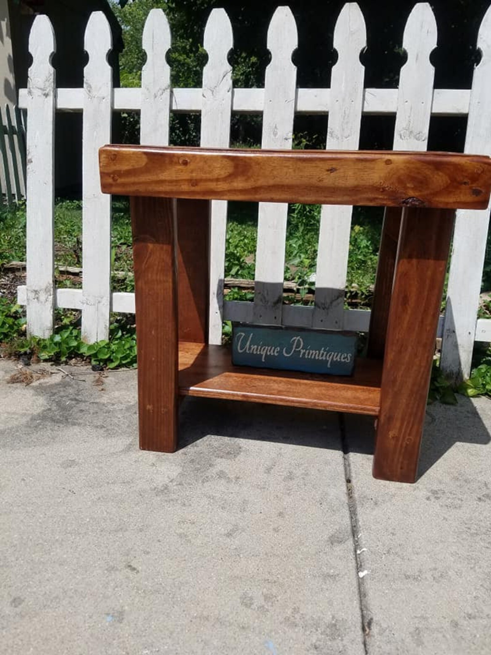 Rustic Side End TABLE Fish Tank Music Amp Plant Night TV Stand - Etsy