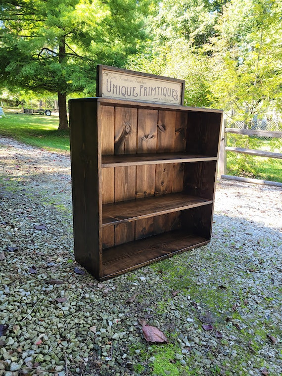 RUSTIC FARMHOUSE BOOKCASE Farm House Country Cabin Shelving - Etsy