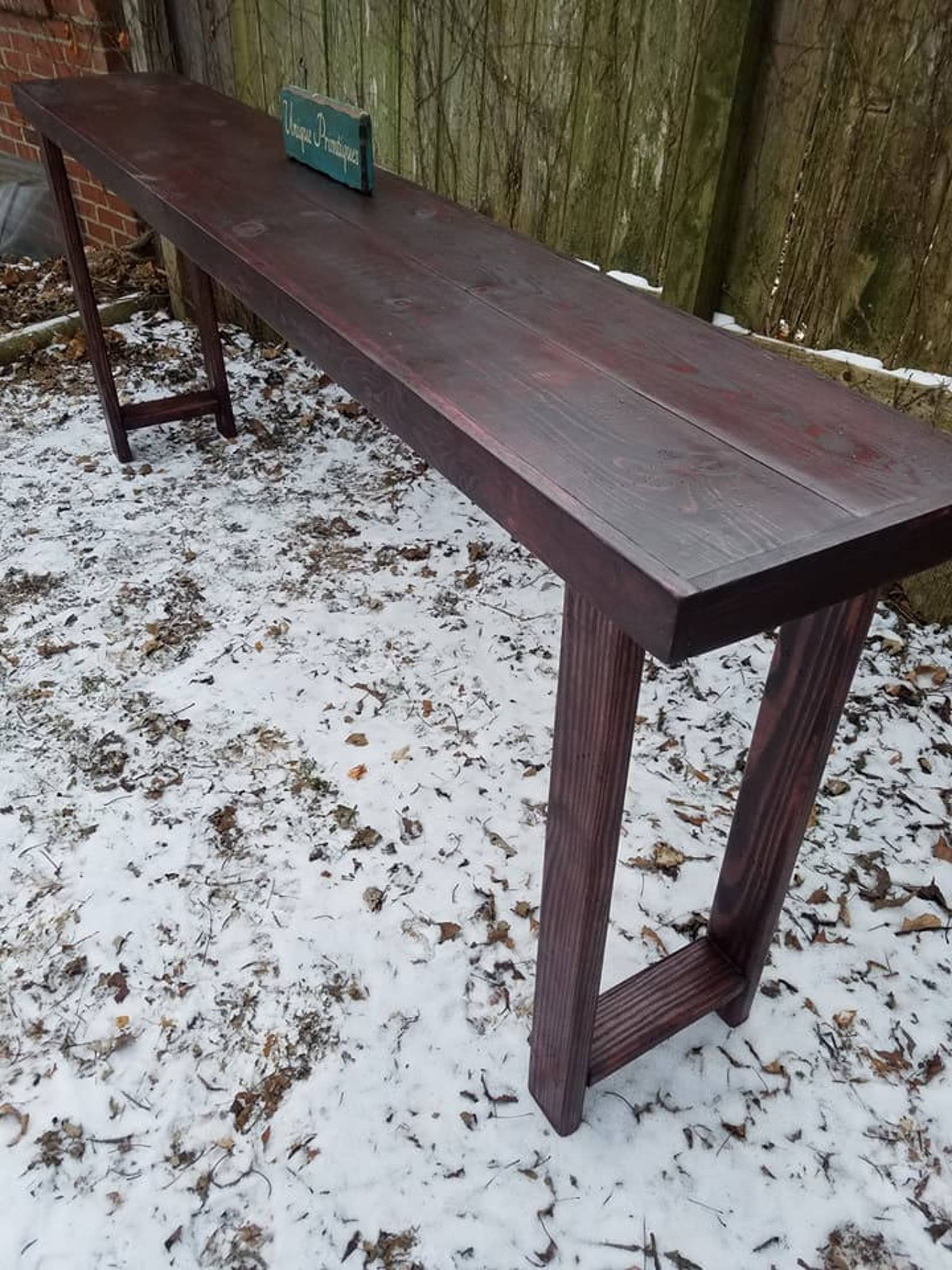 RUSTIC BAR TABLE Kitchen Sofa & Four Stool Set Large Wood | Etsy